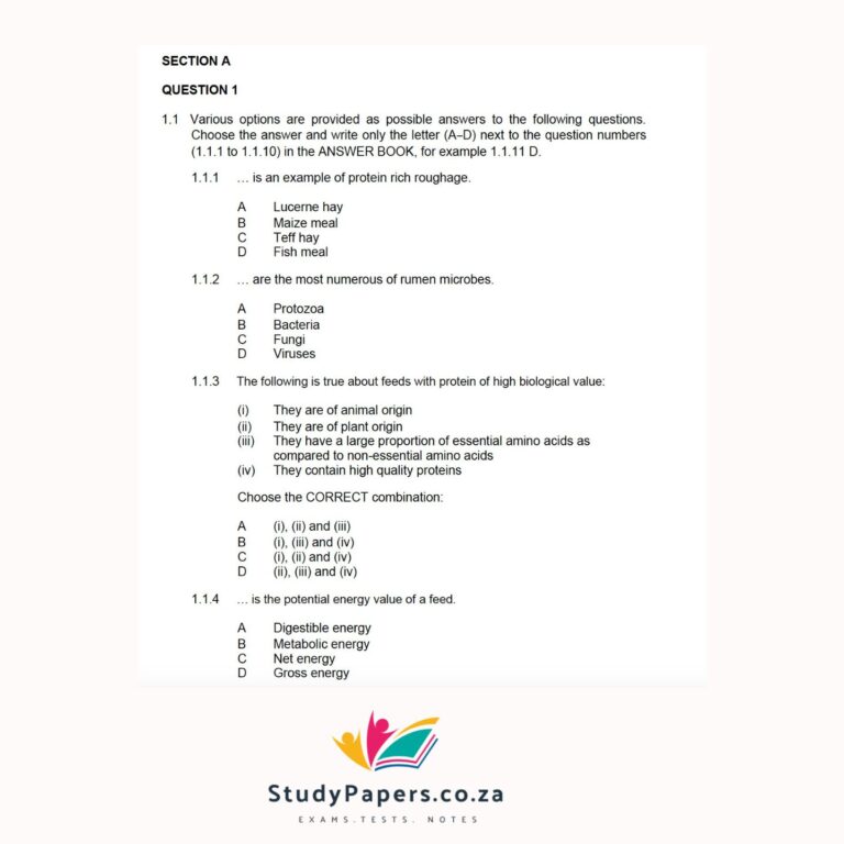 Agricultural Sciences Grade 12 June 2025 - StudyPapers.co.za