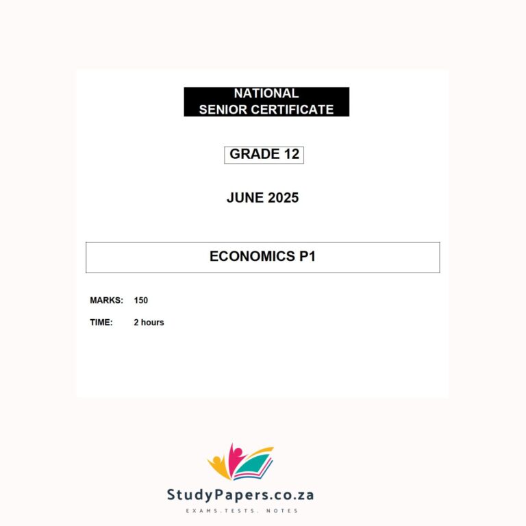 Economics Grade 12 June 2025 P1 & P2 - StudyPapers.co.za