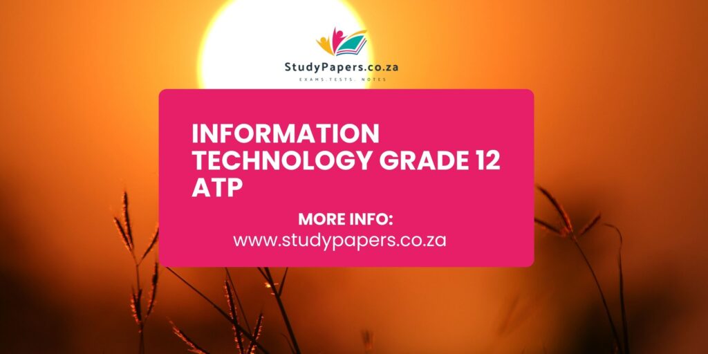 Grade 12 ATPs for 2026 - StudyPapers.co.za